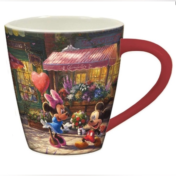 Disney | Kitchen | New Lang Cafe Mug By Thomas Kinkade Mickeyminnie Sweetheart | Poshmark